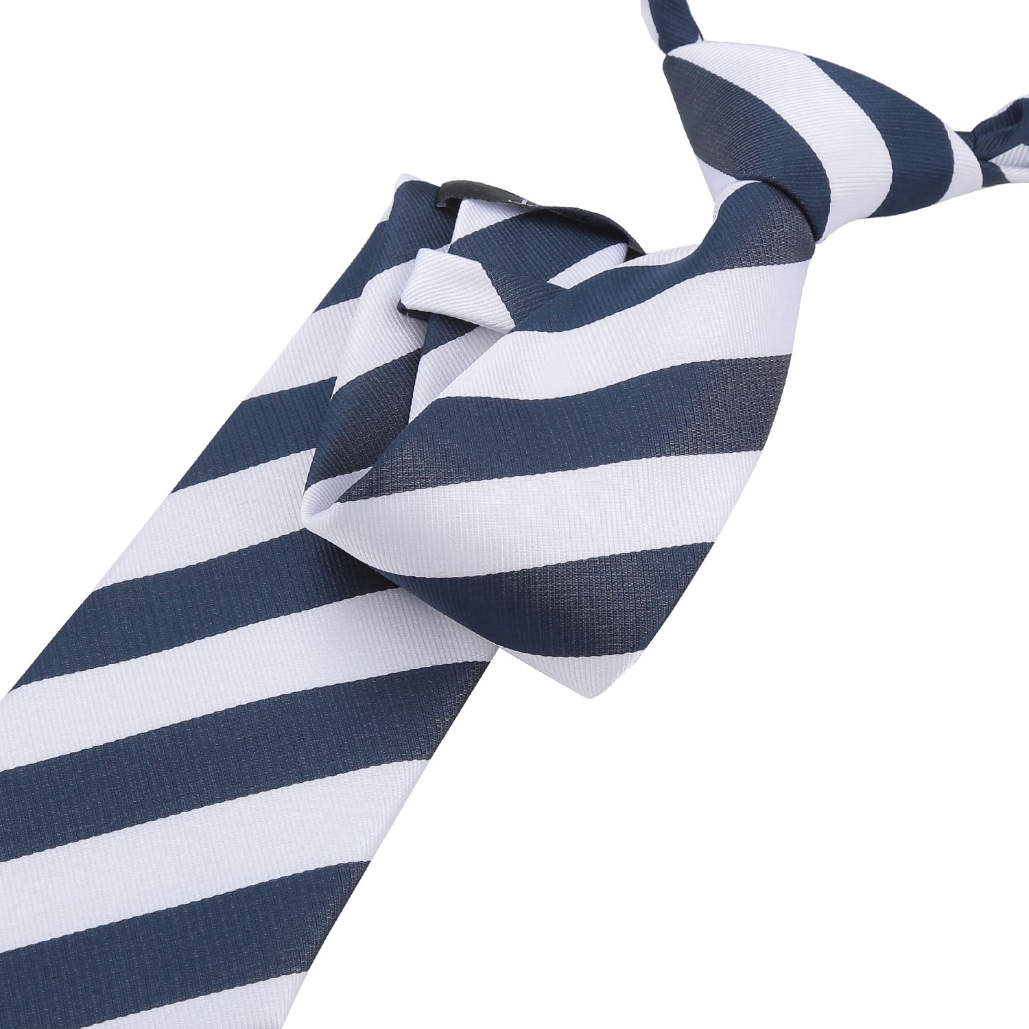 Navy Blue & White Classic Stripe Tie – James Alexander Navy Blue & White Classic Stripe Tie – James Alexander